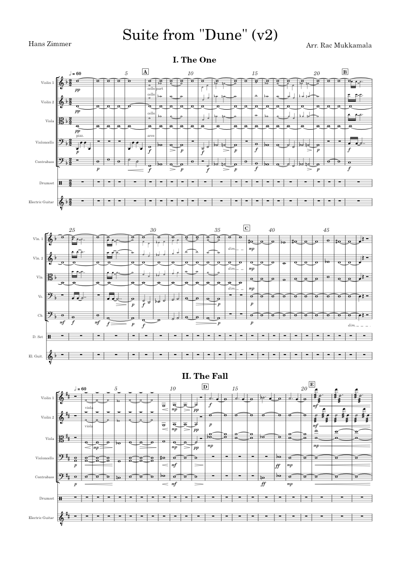 Dune (Original Motion Picture Soundtrack) – Hans Zimmer Sheet music for ...