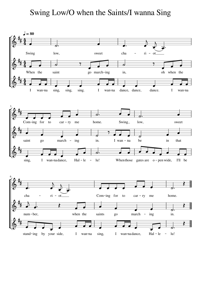 I wanna Sing Sheet music for Flute, Oboe, Clarinet in b-flat (Mixed ...