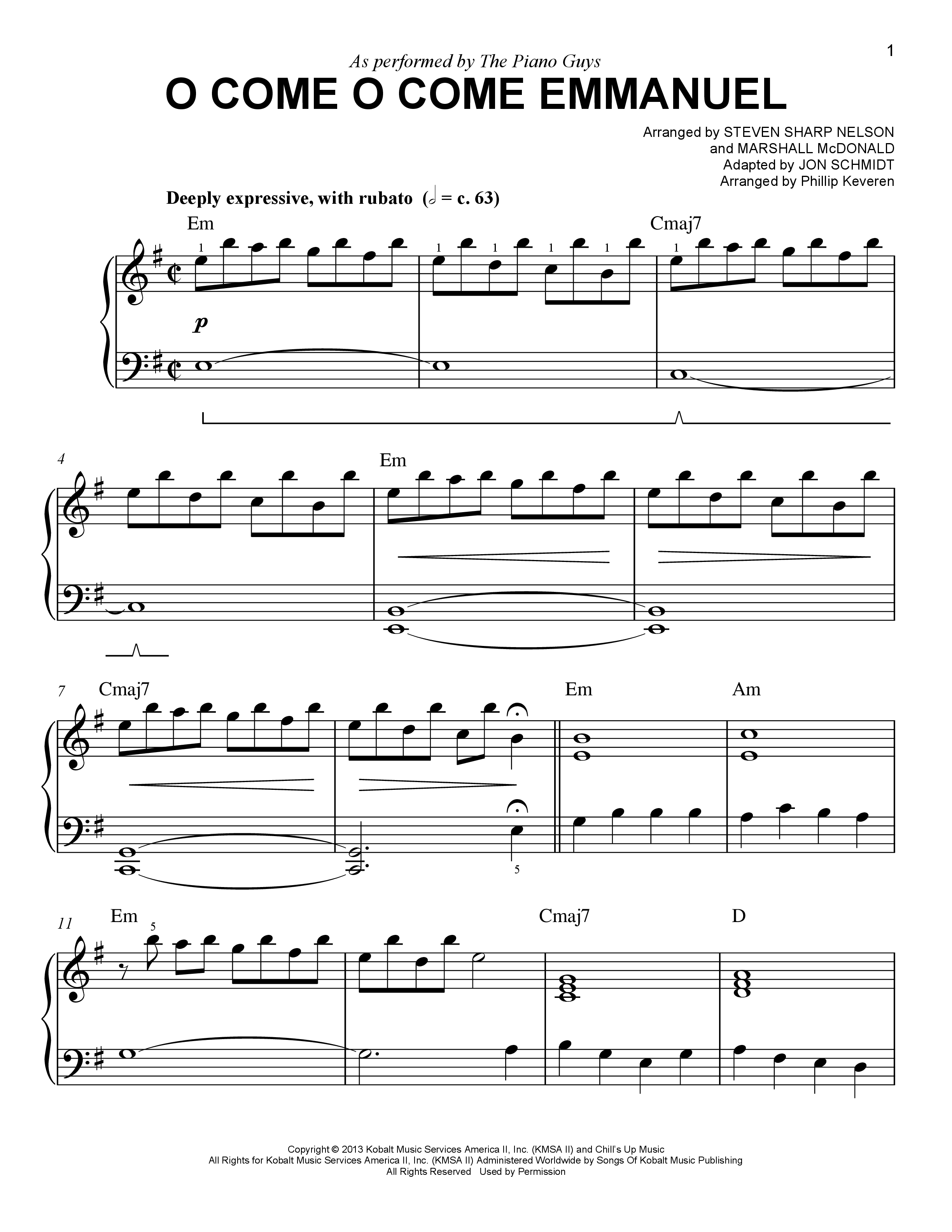 Play Official version of O Come, O Come, Emmanuel Sheet Music by The ...