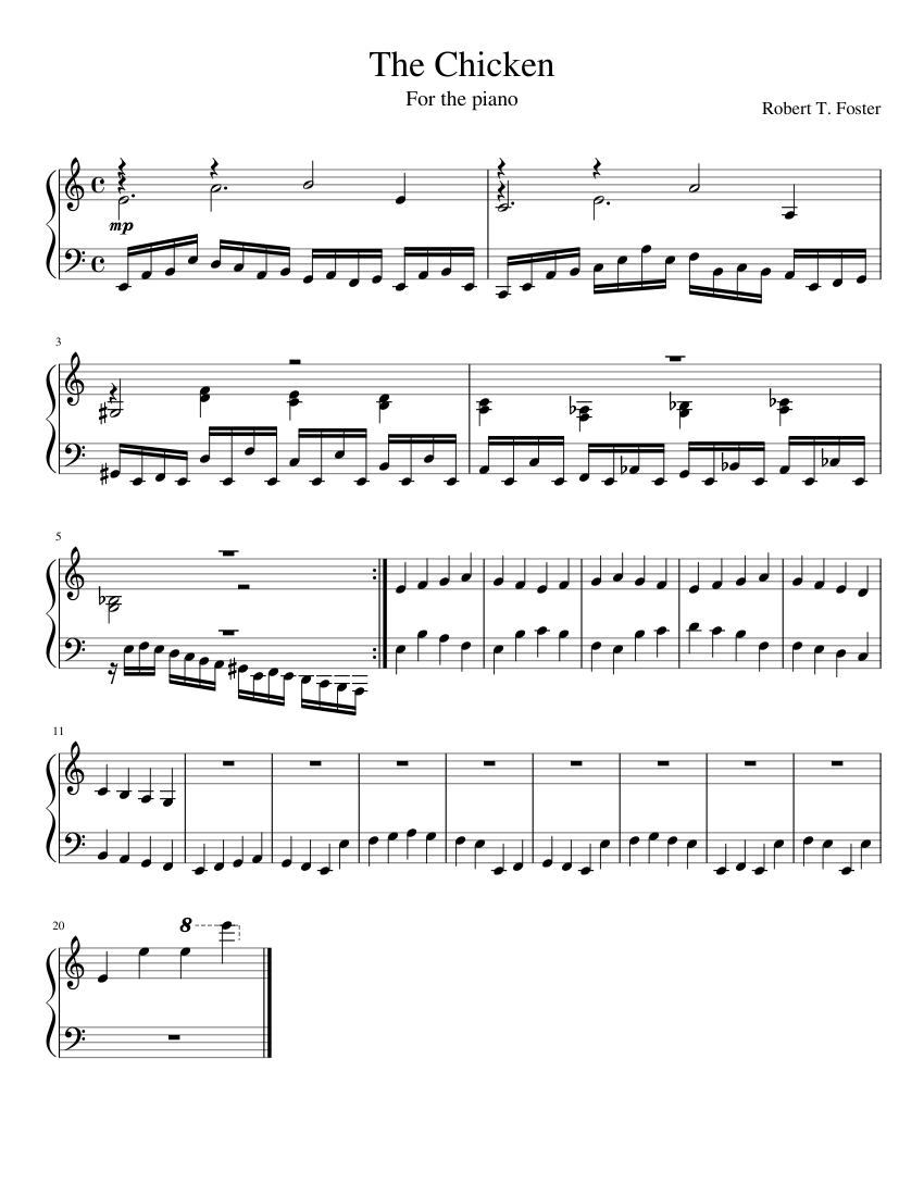 The Chicken - piano tutorial