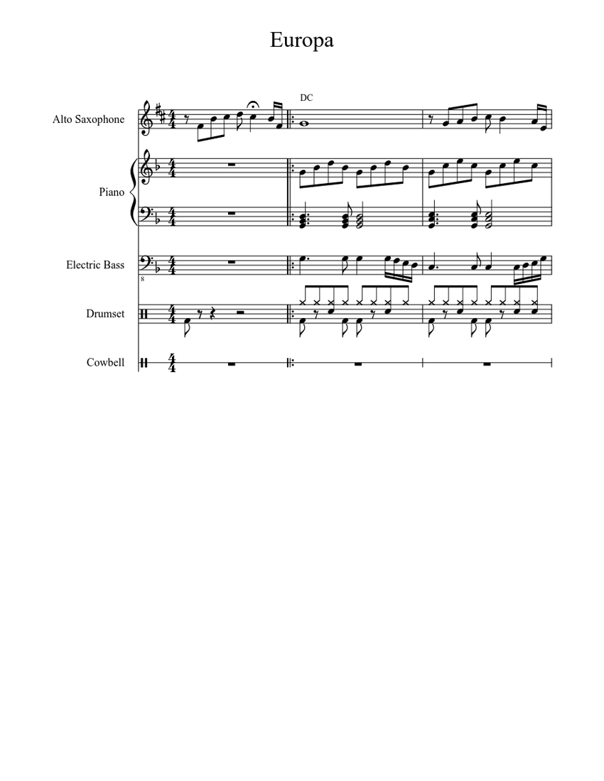 Europa Sheet music for Piano (Solo) | Musescore.com