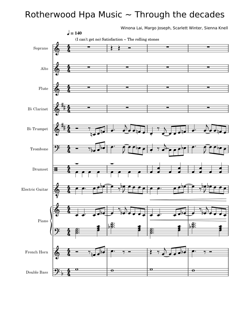 HPA final band Sheet music for Piano, Trombone, Soprano, Alto & more ...