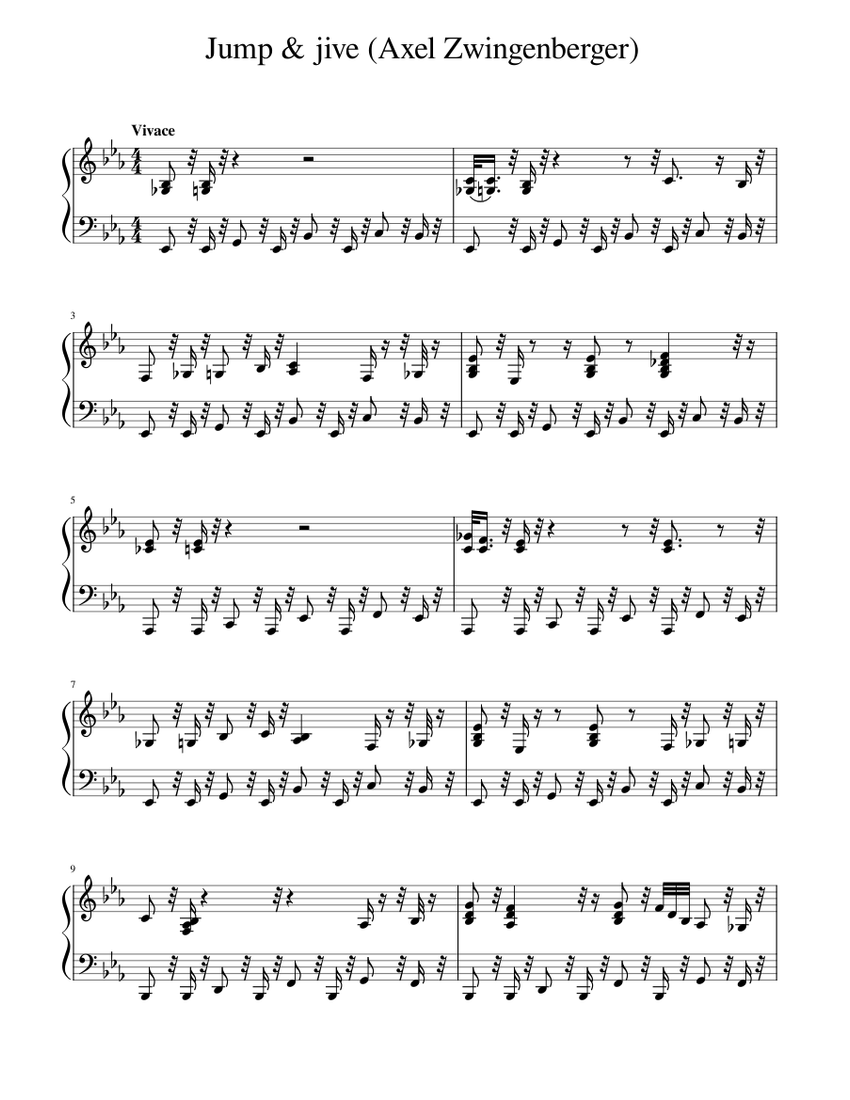Jump & jive Sheet music for Piano (Solo) | Musescore.com