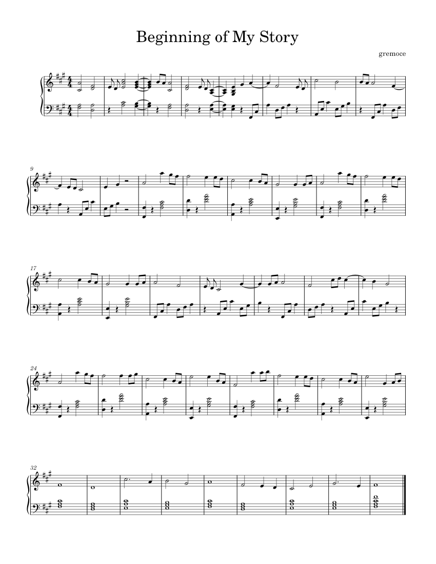 my first composition ! - piano tutorial