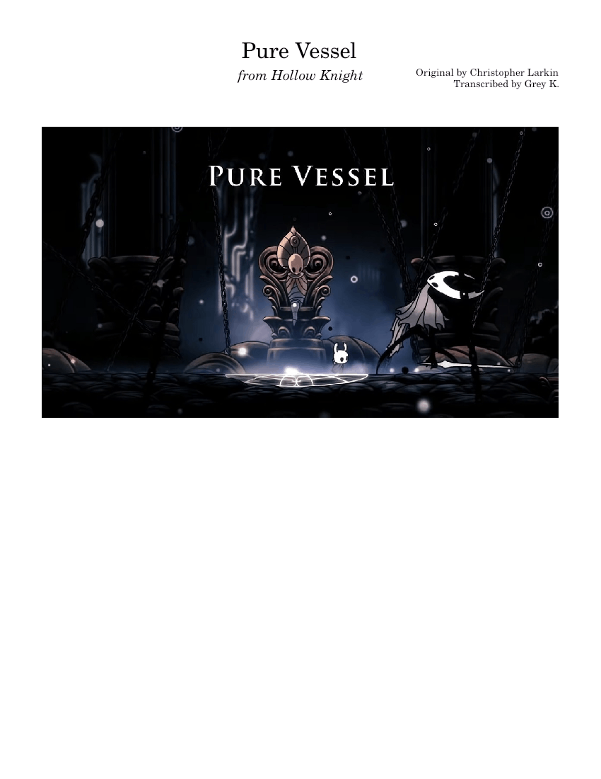 Pure Vessel (Hollow Knight: Gods and Nightmares) Sheet music for Piano ...