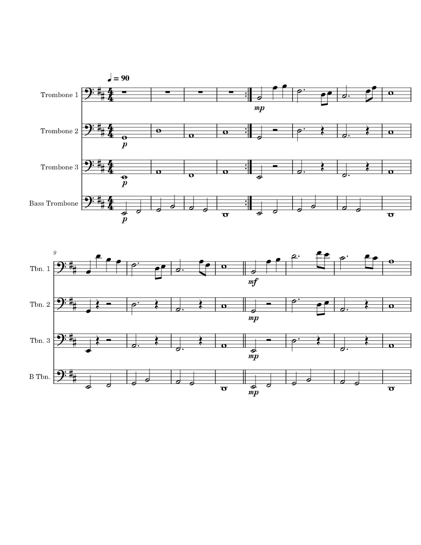 Minecraft - C418 Sheet music for Trombone (Brass Quartet) | Musescore.com