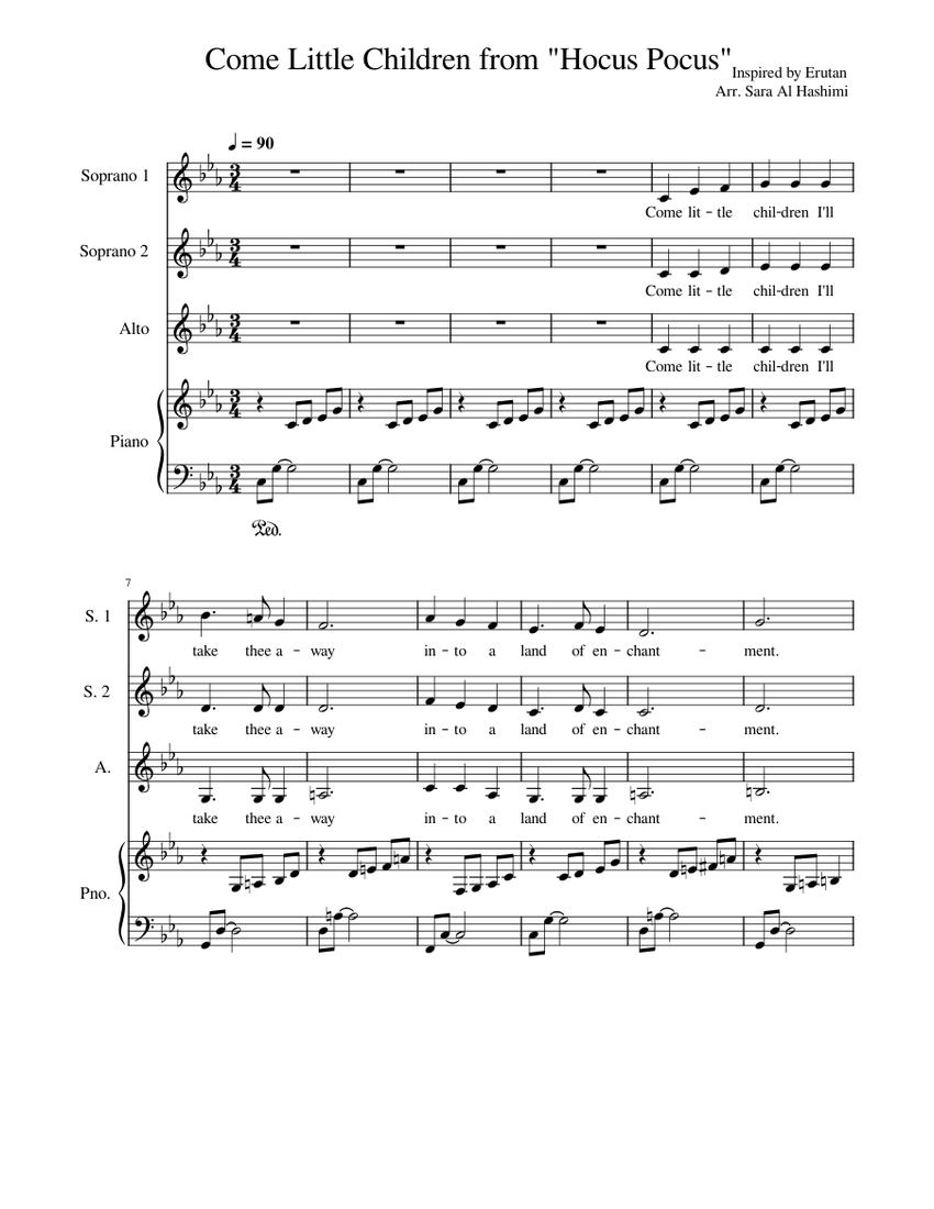 Come Little Children from Hocus Pocus Sheet music for Piano, Soprano ...
