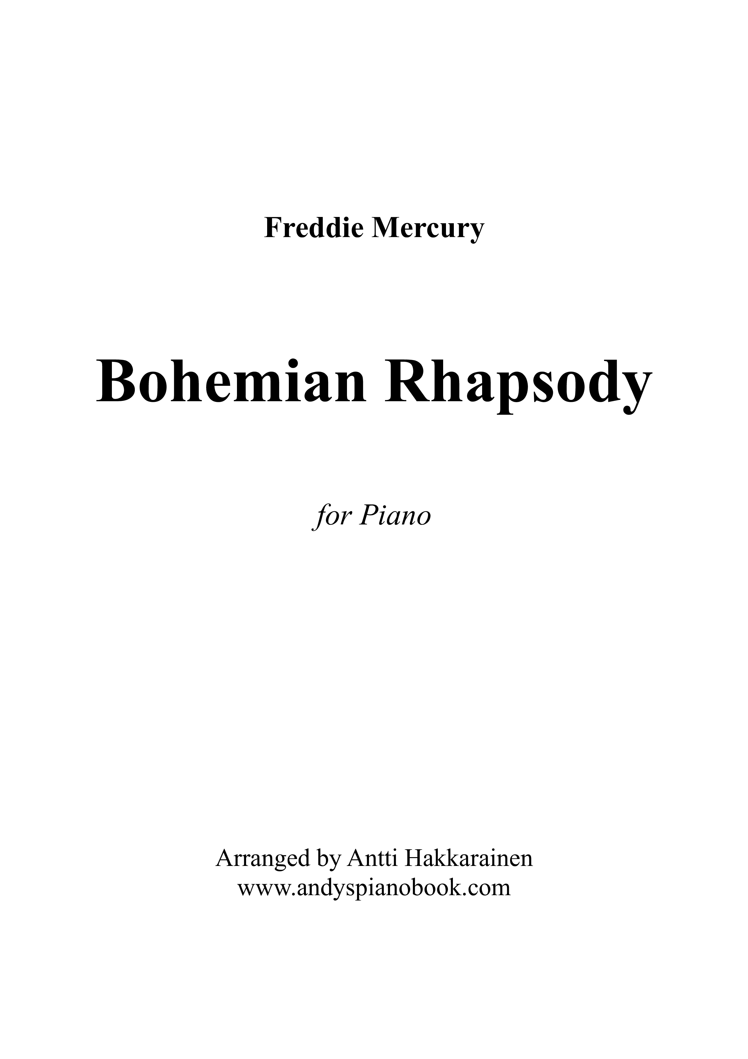 Play Official version of Bohemian rhapsody Sheet Music by Queen for ...