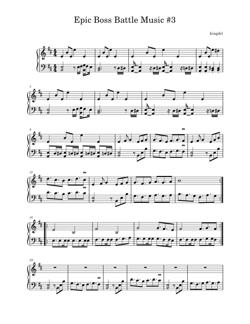 Epic Boss Battle Music #3 - piano tutorial