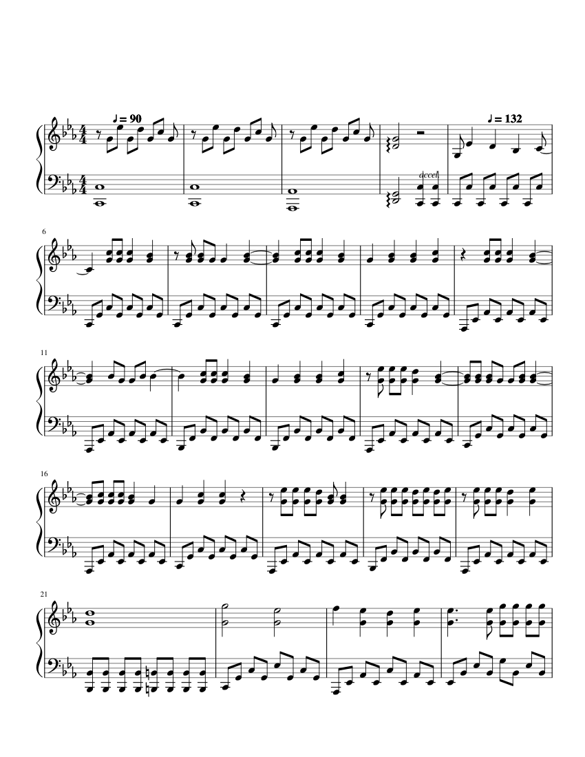 Lost It All Black Veil Brides Piano Sheet Music