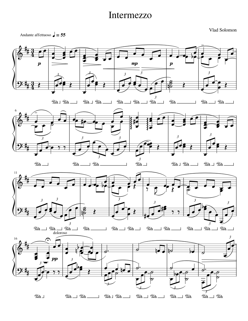 Intermezzo Sheet music for Piano (Solo) | Musescore.com
