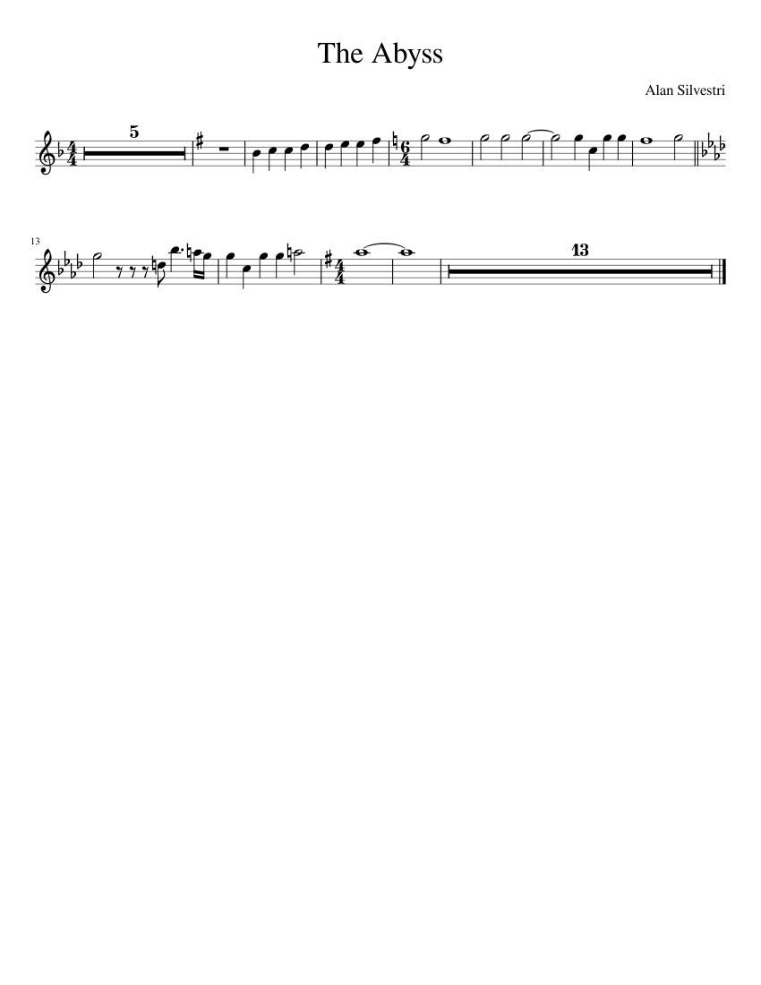 The Abyss BbTrumpet Sheet music for Trumpet other (Solo) | Musescore.com