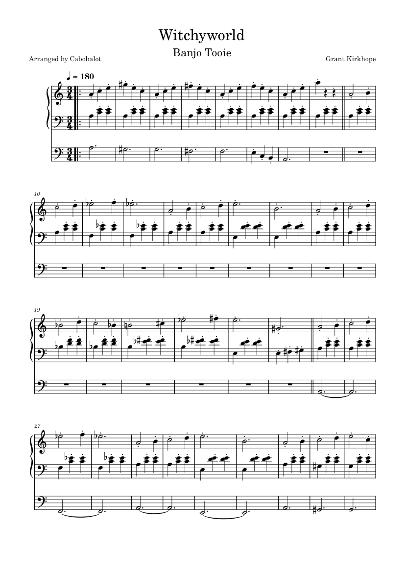 witchyworld Sheet music for Organ (Solo) | Musescore.com