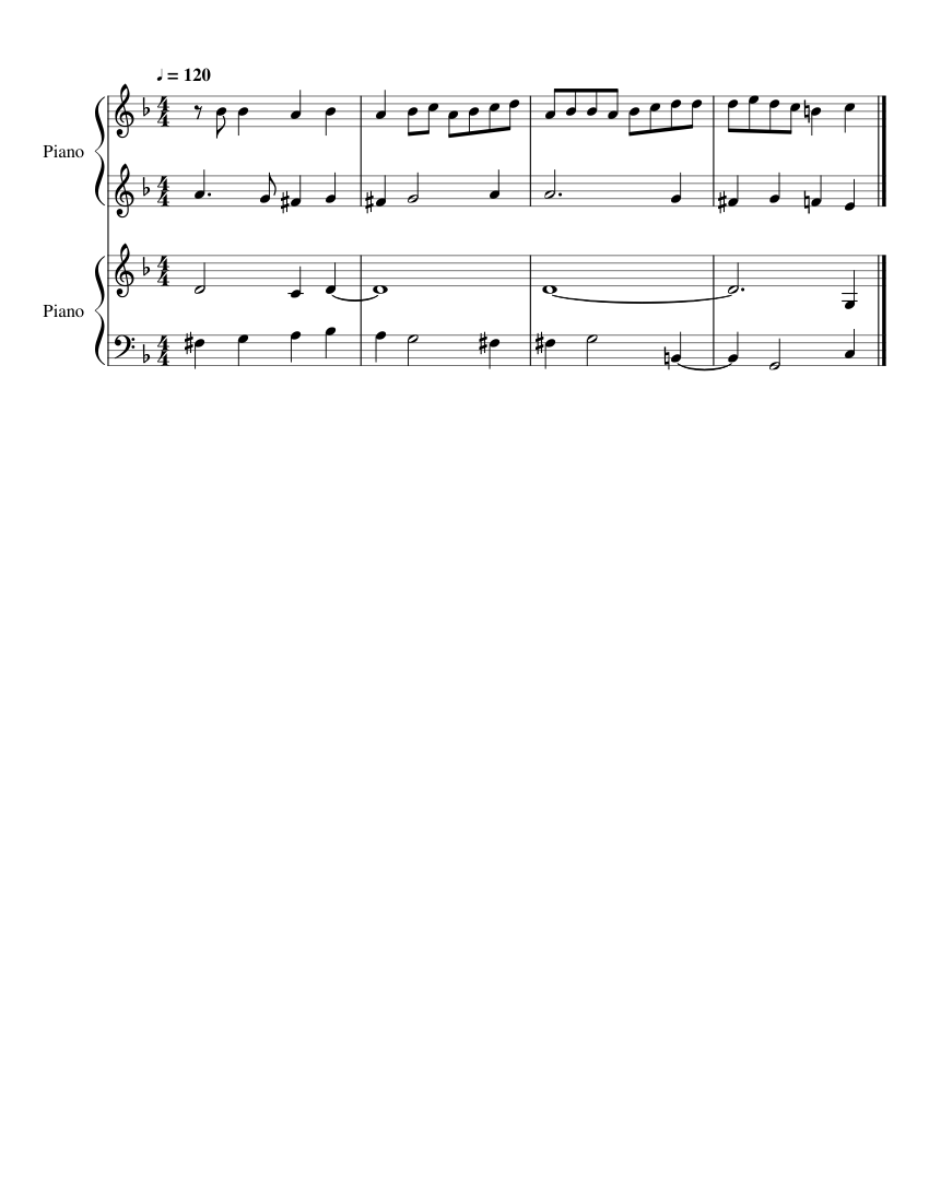 Spooky's Classical Notation Sheet music for Piano (Piano Duo ...