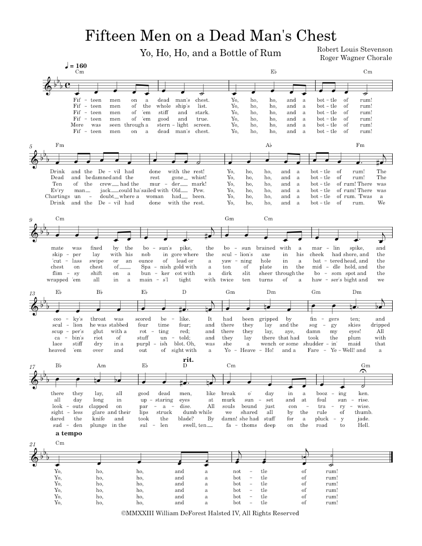 Fifteen Men on a Dead Man's Chest — Robert Louis Stevenson and the ...