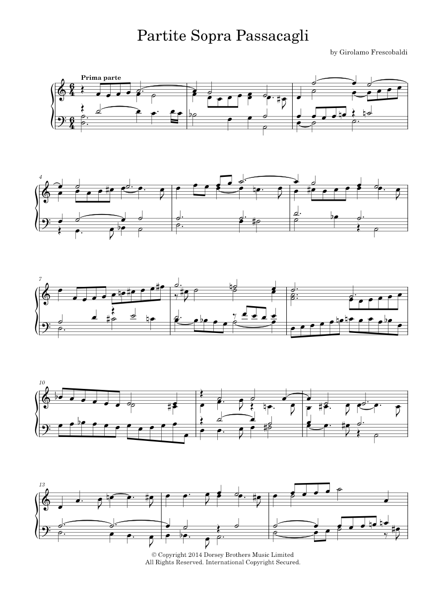 Play Official version of Cento partite sopra passacagli, F 2.29 sheet ...