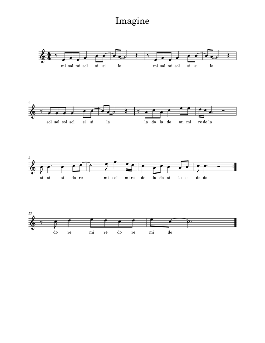 Imagine – John Lennon Sheet music for Piano (Solo) | Musescore.com