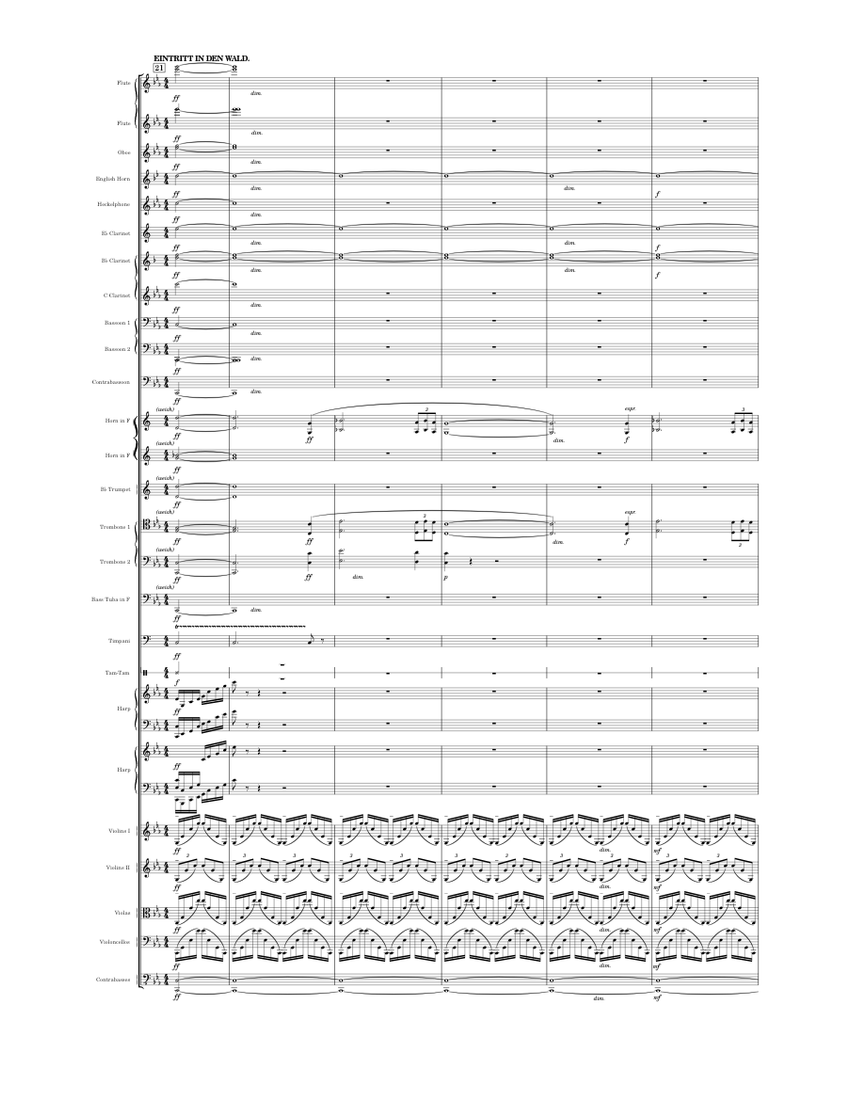 Eine Alpensinfonie, Op.64, IV. Eintritt in den Wald – Richard Strauss Sheet music for Trombone ...