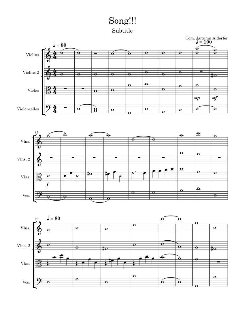 Gifted sem song Sheet music for Strings group (String Ensemble) | Musescore.com