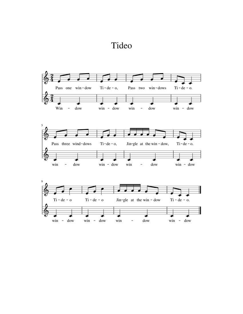 Tideo Sheet music for Piano, Vocals (Piano-Voice) | Musescore.com