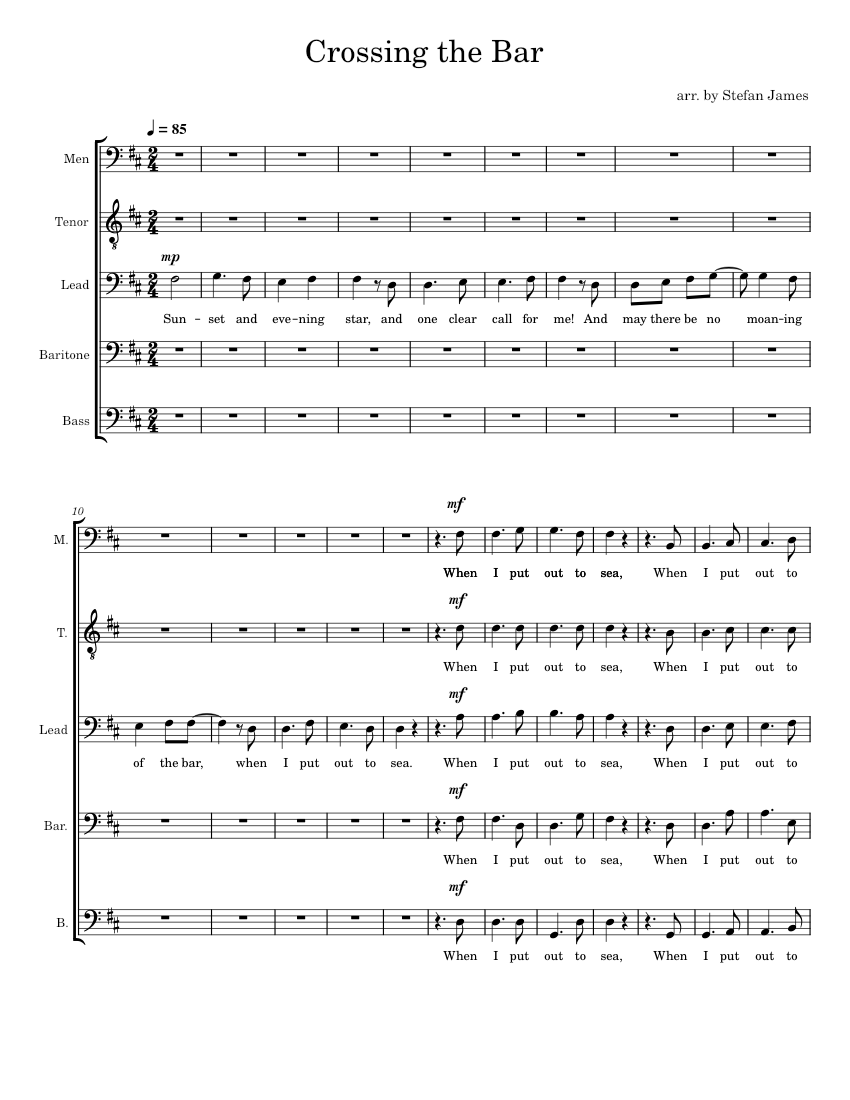 Crossing The Bar Chords | Crossing The Rubicon ChordsFree Crossing The ...