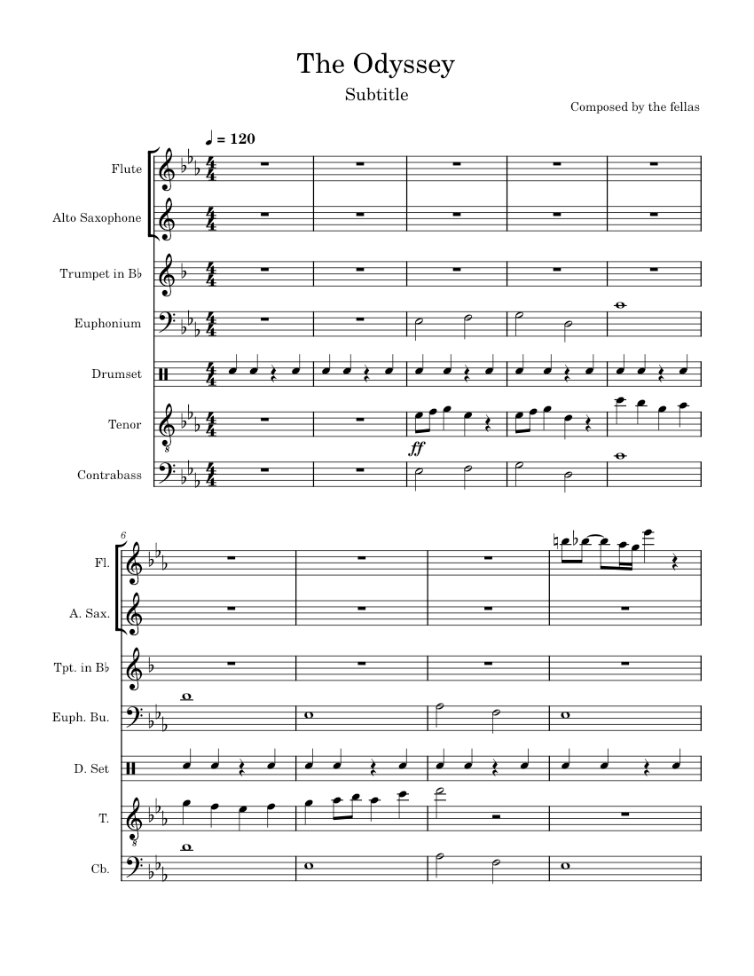 The Odyssey - Polyphemus (ORIGINAL SCORE) - MOSTLY FINISHED Sheet music ...