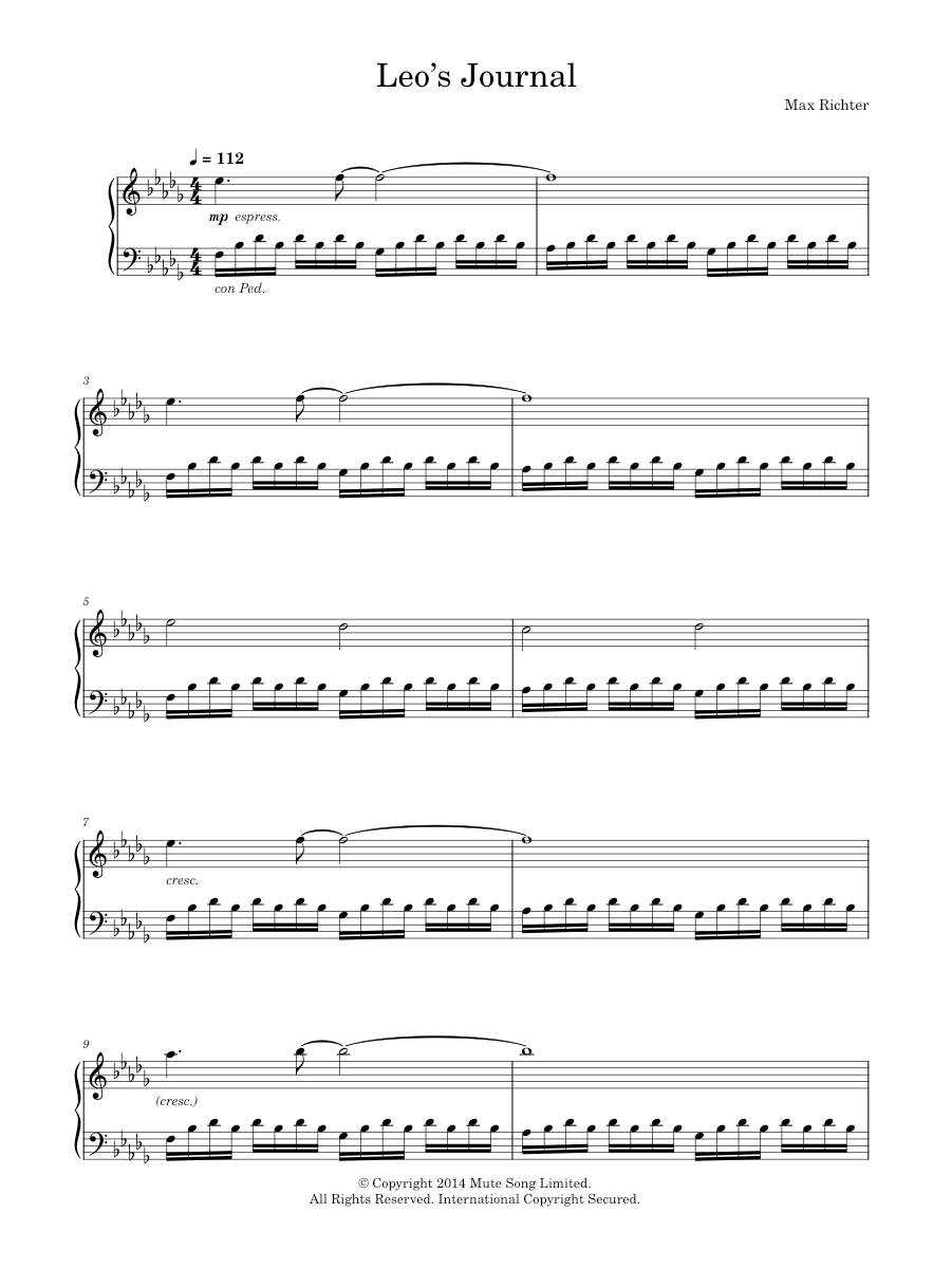 Leo Sheet music for Piano: Music Notes