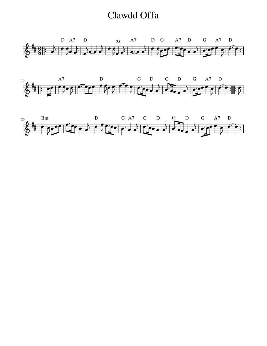 Clawdd Offa Sheet music for Piano (Solo) Easy | Musescore.com
