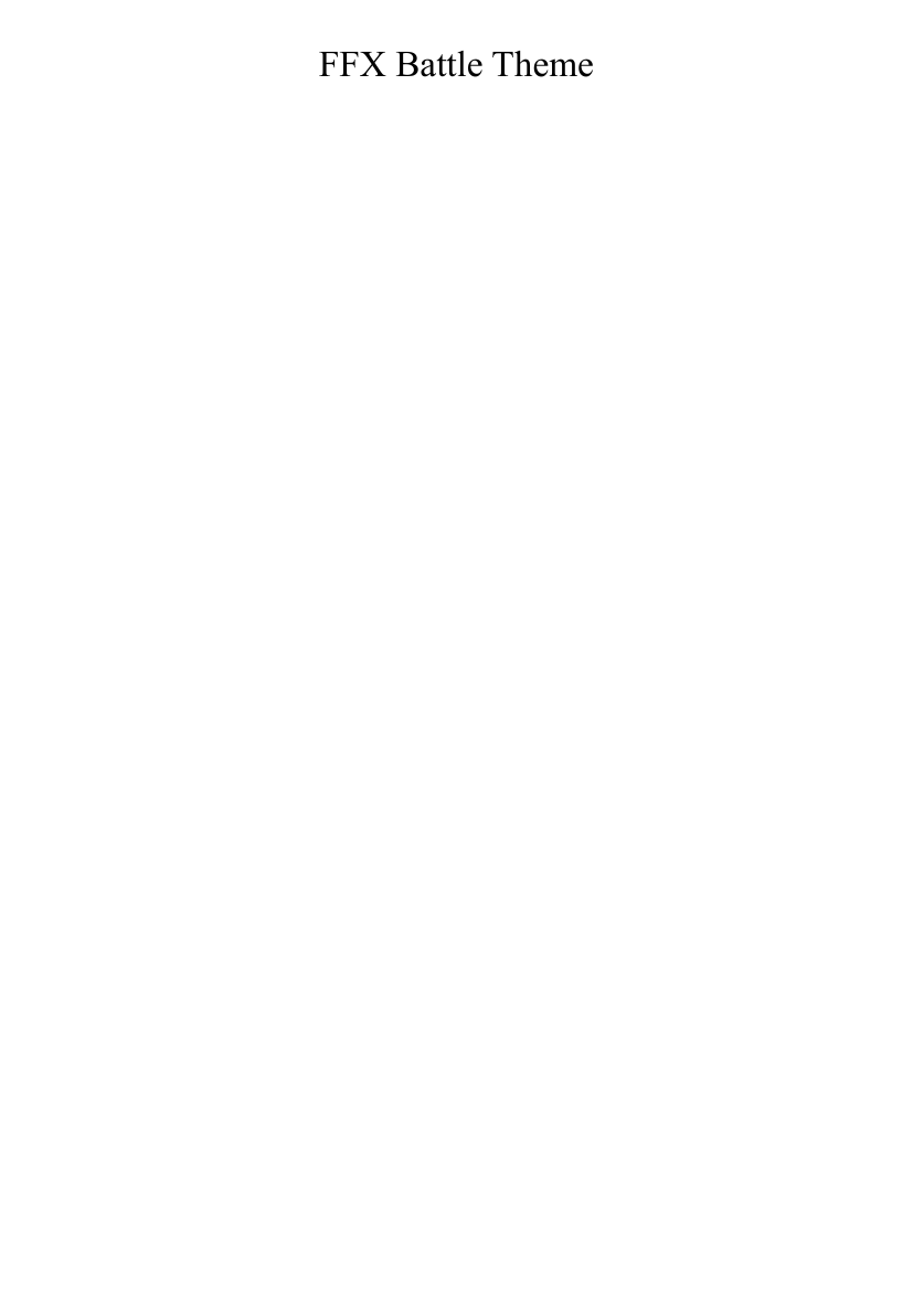 Final Fantasy X Battle Theme Sheet Music for Piano, Organ (Mixed Duet) | MuseScore.com