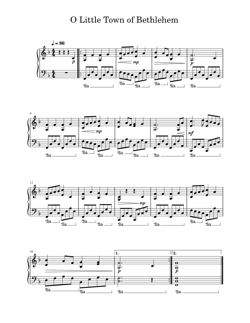 O little town of bethlehem – Misc Christmas O Little Town of Bethlehem ...