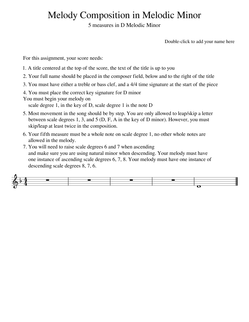 melody-composition-minor m2wifr Sheet music for Piano (Solo ...