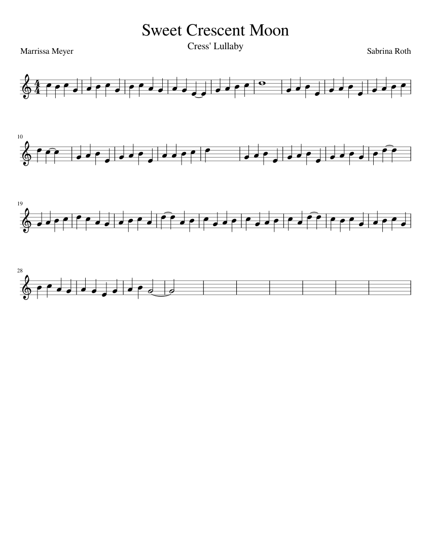 Sweet Crescent Moon Sheet music for Piano (Solo) | Musescore.com
