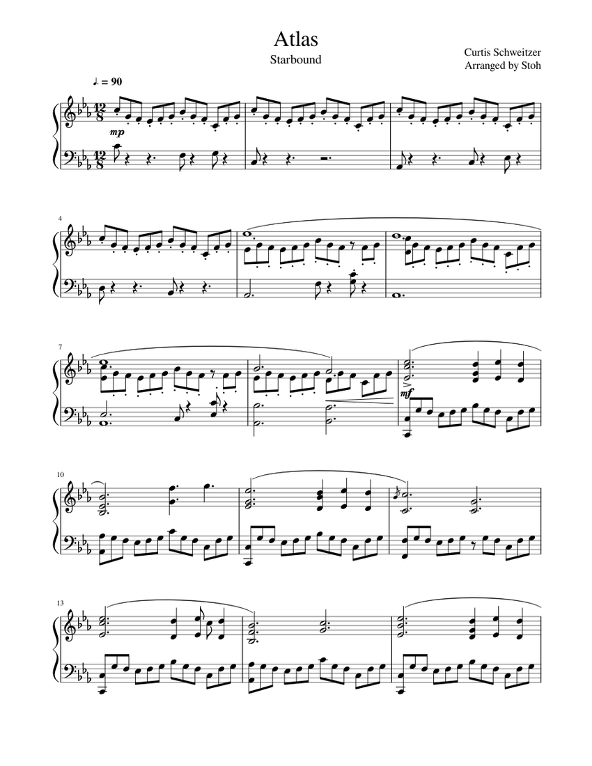 Starbound - Atlas Sheet music for Piano (Solo) | Musescore.com