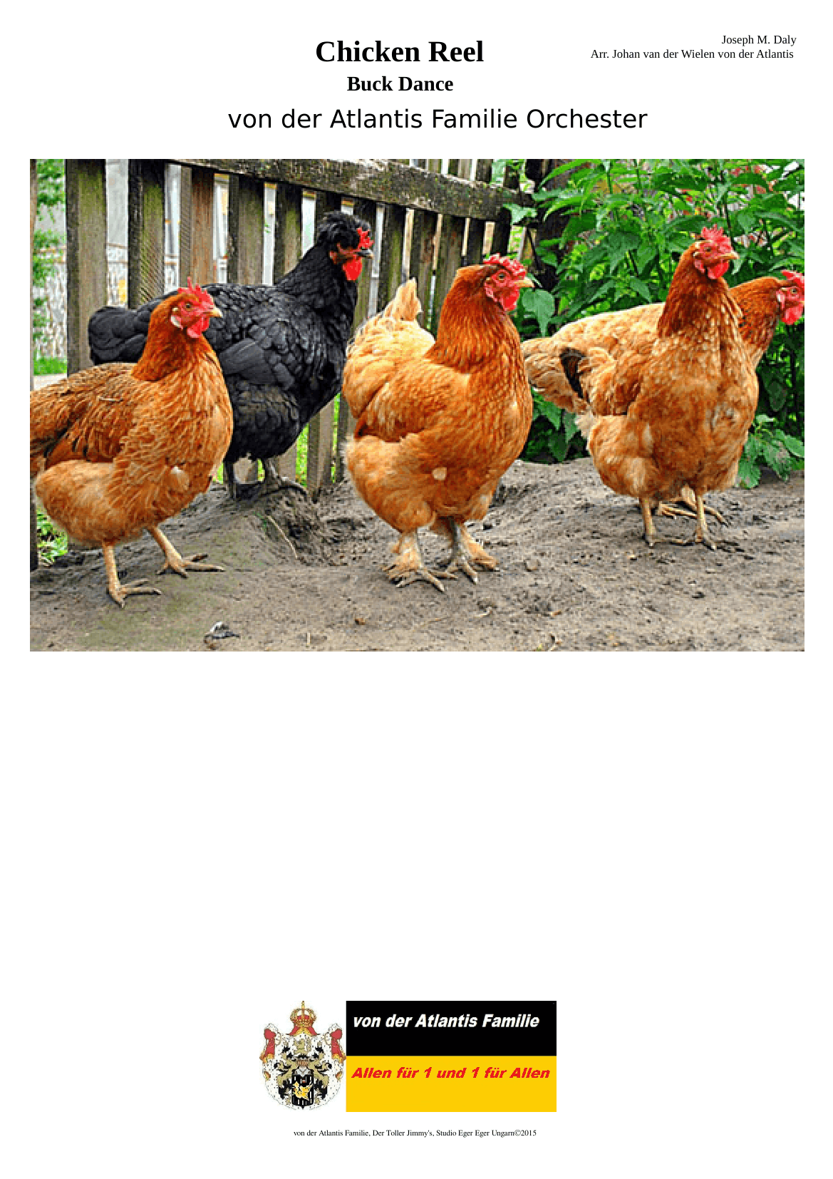 Chicken reel –Joseph M. Daly Arr. Johanvonderatlantis Sheet music for ...