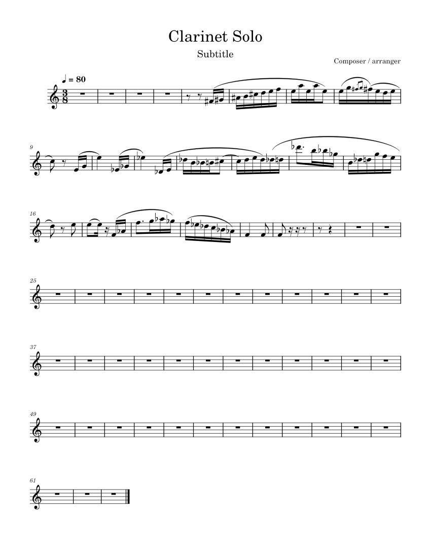 Shostakovich Eb Clarinet Solos – Dmitri Shostakovich fgdgr dg fiuinisghed Sheet music for ...