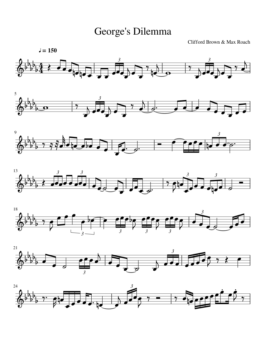 George's Dilemma Sheet music for Trumpet other (Solo) | Musescore.com