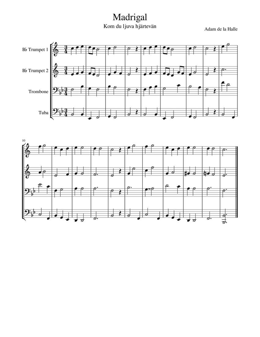 Madrigal - piano tutorial