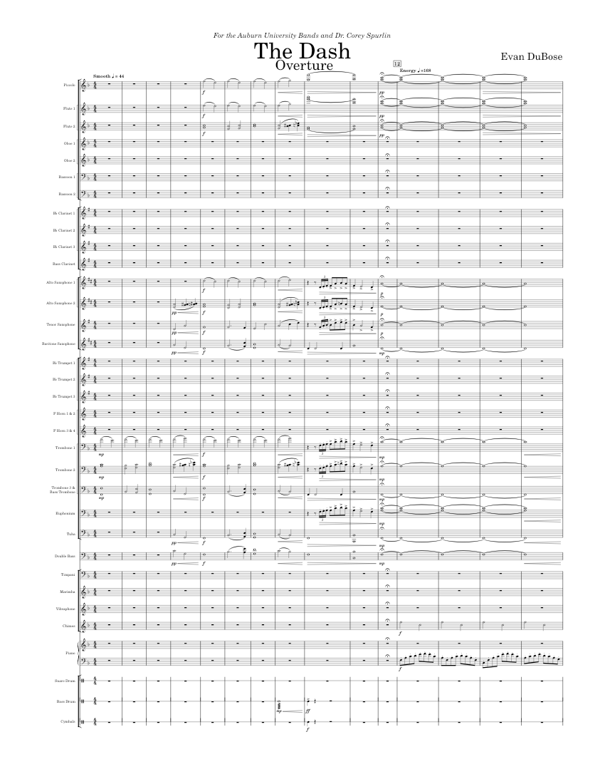 The Dash Sheet Music for Piano, Trombone, Tuba, Flute & more ...