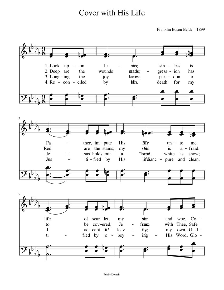 Cover With His Life - Franklin E. Belden Sheet music for Piano (Piano ...