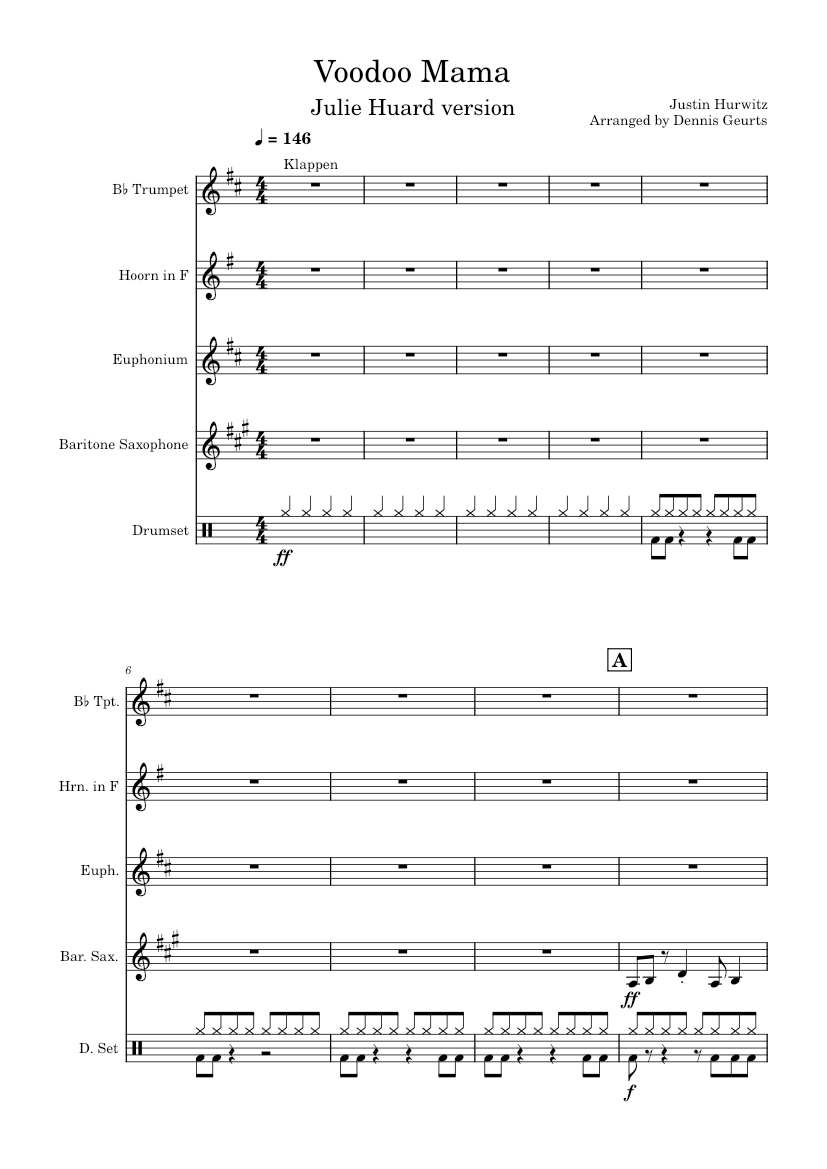 Voodoo Mama – Justin Hurwitz (Julie Huard) Sheet Music for Tuba ...