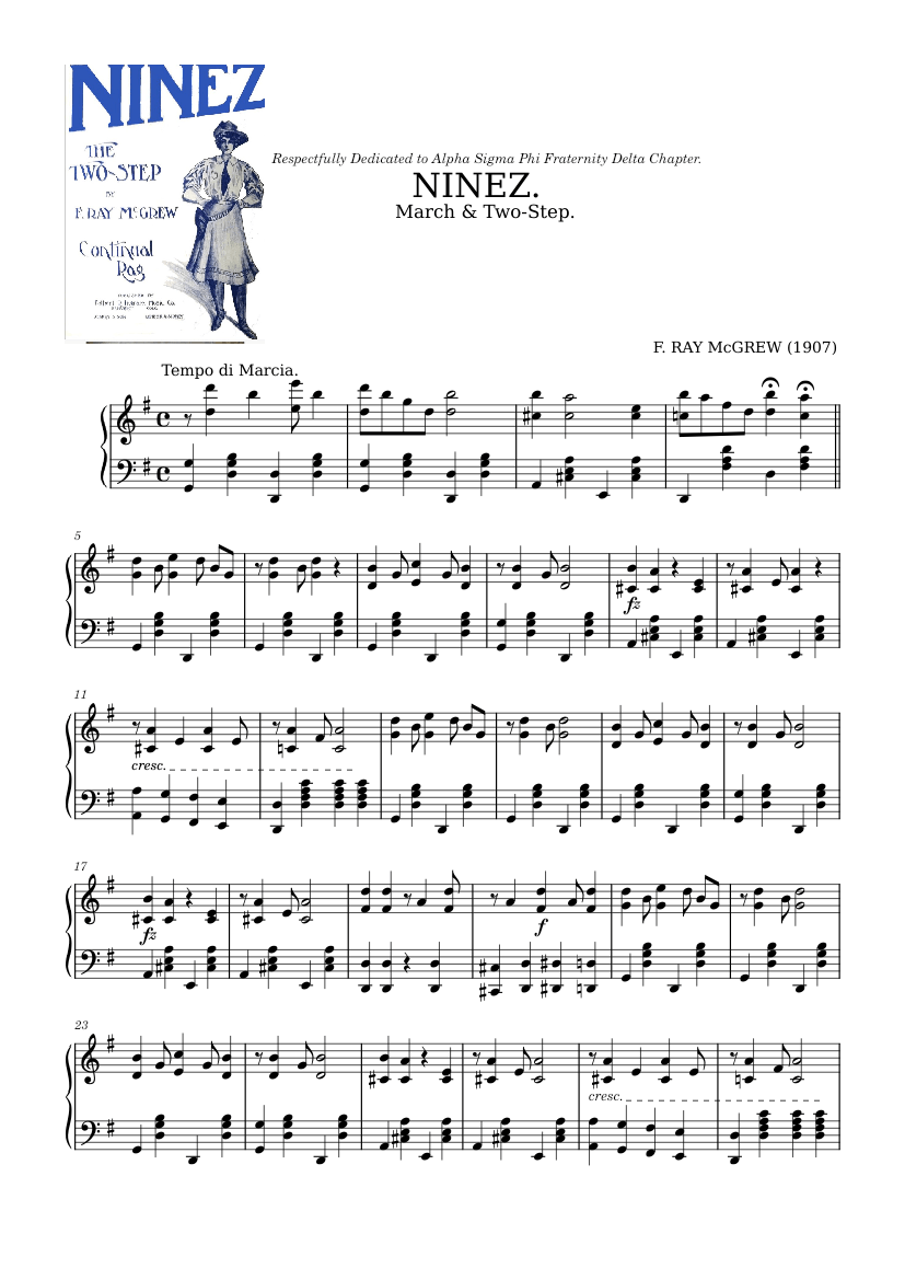 Ninez by F. Ray McGrew (1907) Sheet Music for Piano (Solo) | MuseScore.com