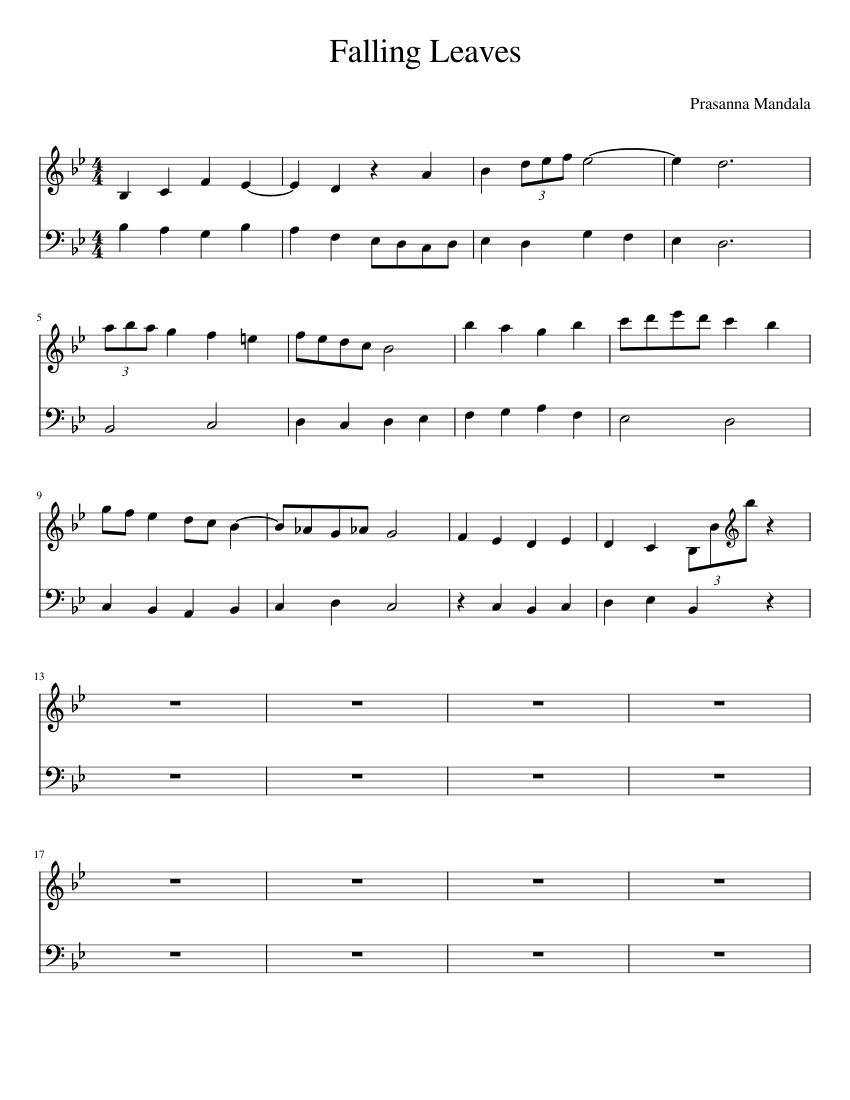 Falling Leaves Sheet music for Piano (Solo) Easy | Musescore.com
