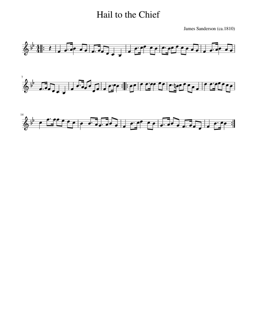 Hail to the Chief Sheet music for Piano (Solo) Easy | Musescore.com
