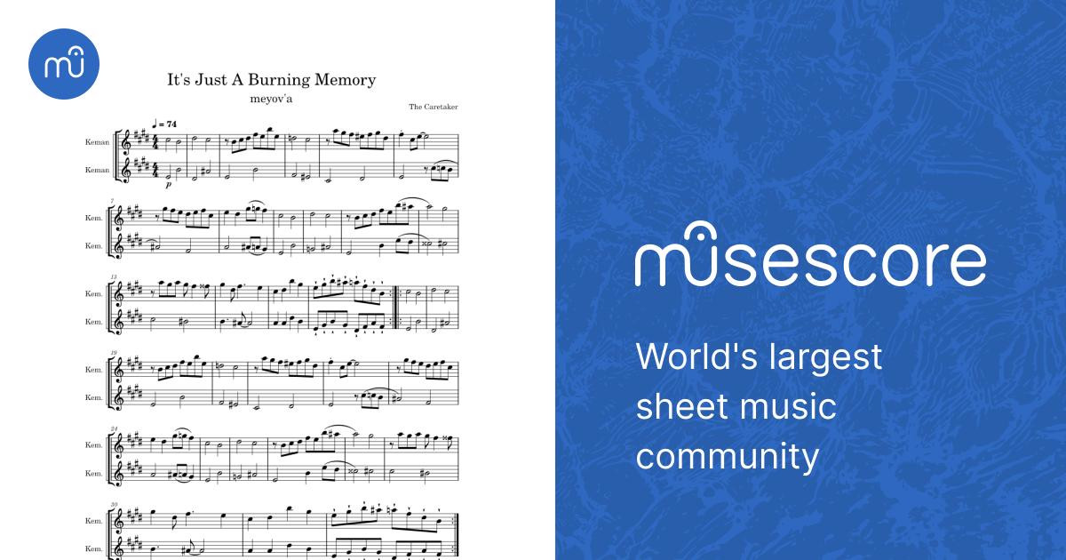 It's Just A Burning Memory Sheet music for Violin (Solo) | Musescore.com