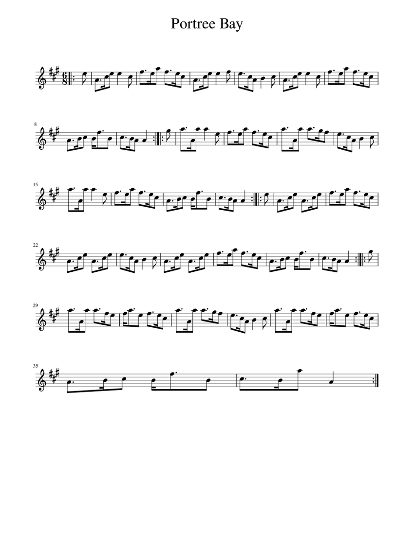 Portree Bay Sheet music for Piano (Solo) Easy | Musescore.com