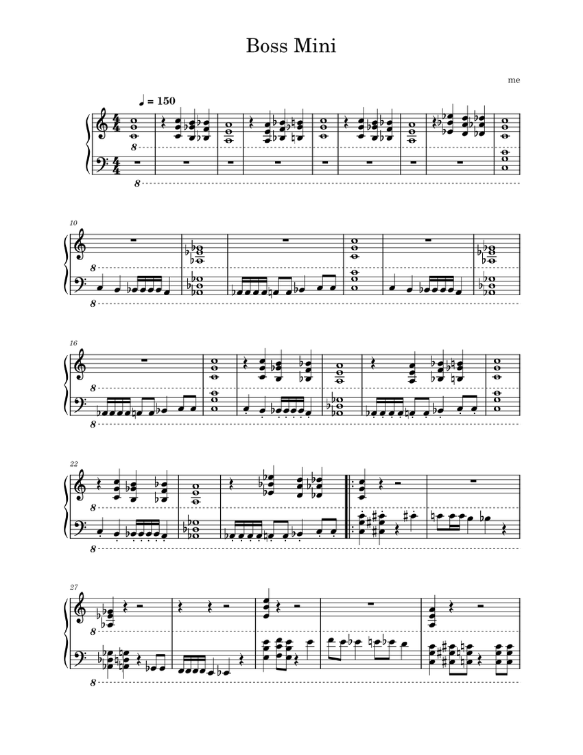 Boss Mini Sheet music for Piano (Solo) | Musescore.com
