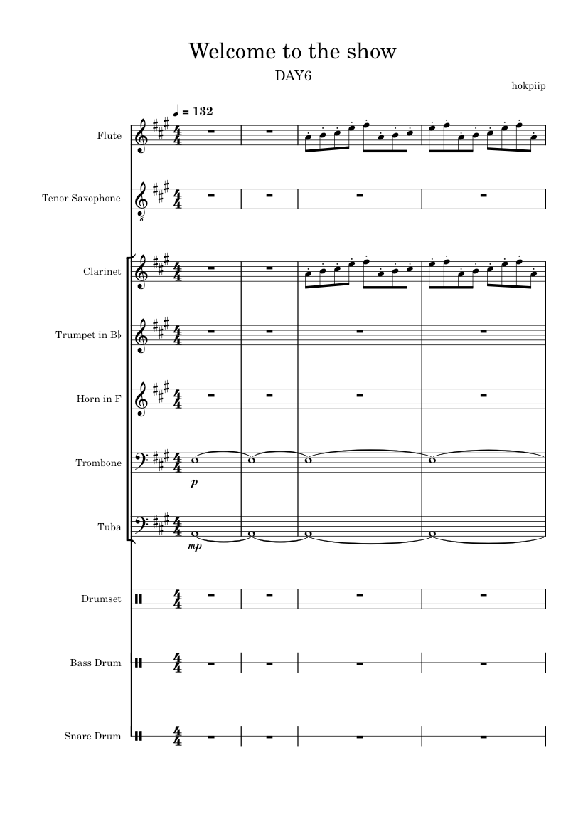 Welcome to the show – DAY6 Welcome to the show Sheet Music for Trombone ...