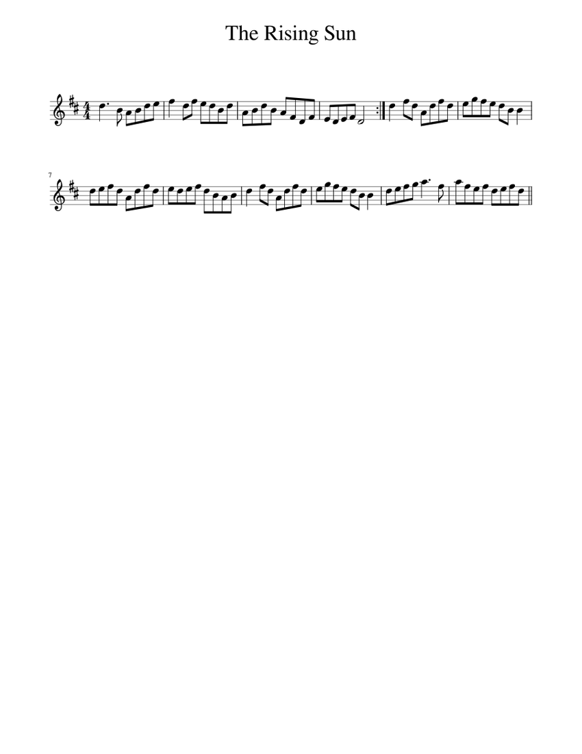 The Rising Sun Sheet music for Piano (Solo) Easy | Musescore.com