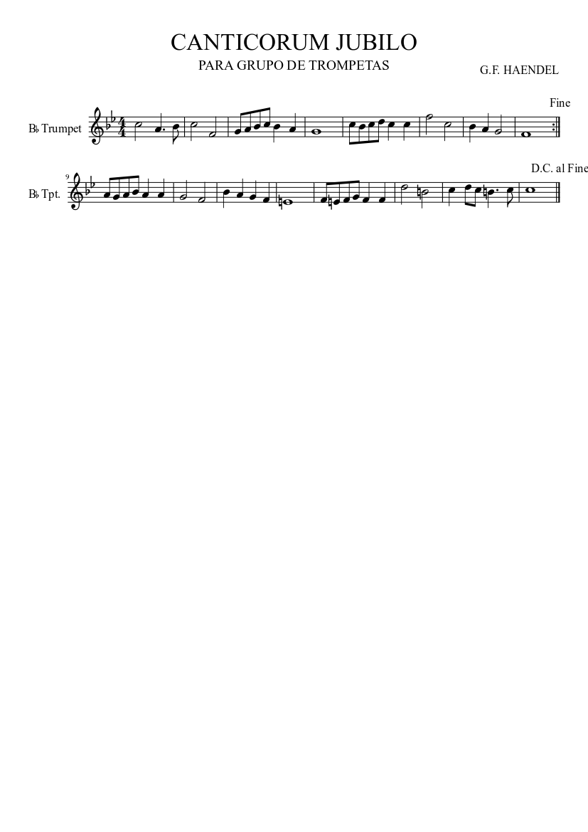CANTICORUM JUBILO Sheet music for Trumpet other (Solo) | Musescore.com