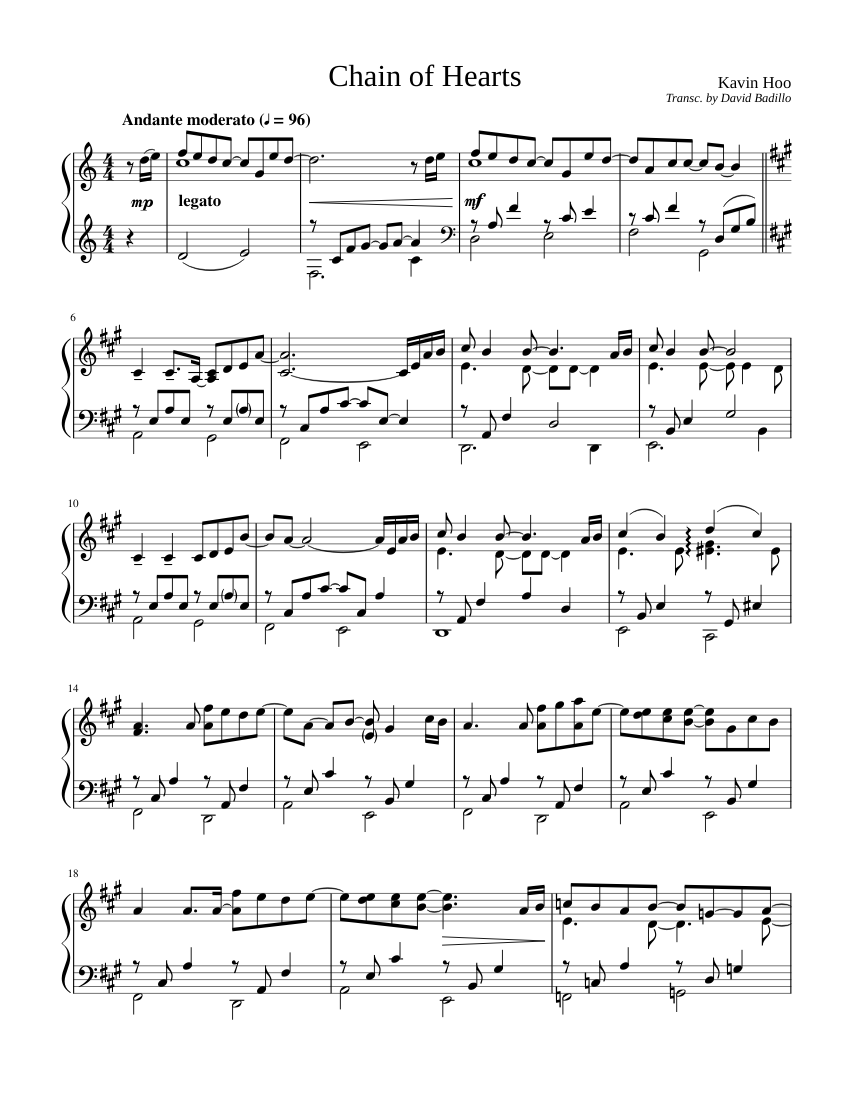 Chain of Hearts Sheet music for Piano (Solo) | Musescore.com